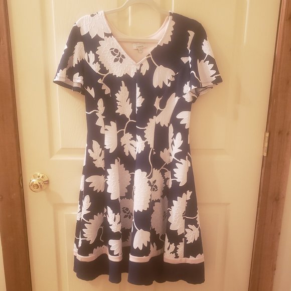 Signature by Robbie Bee | Dresses | Signature By Robbie Bee Blue White ...